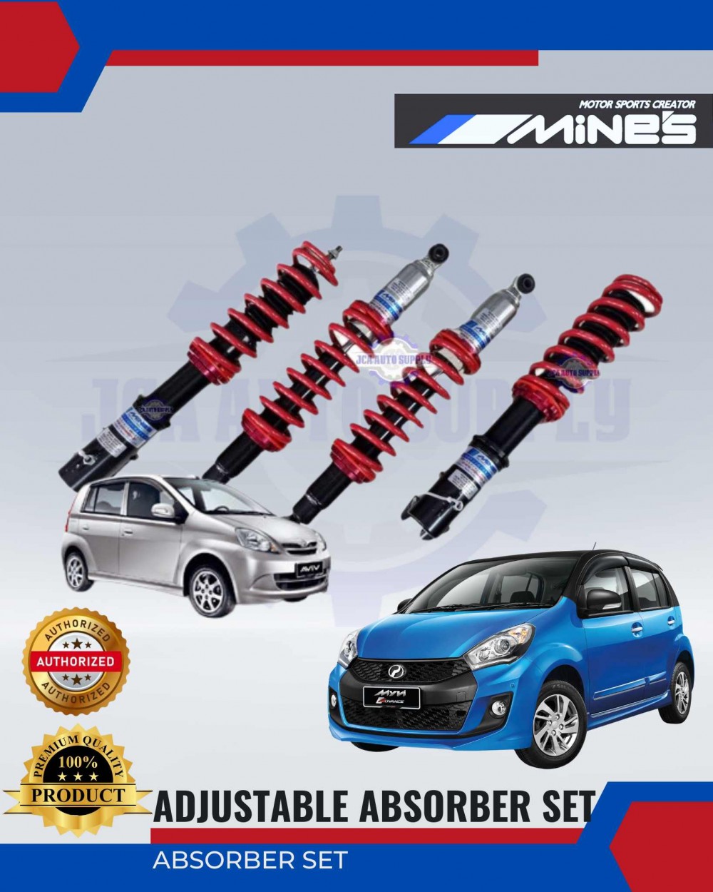 Adjustable Absorber Set-High-Low-Body-Shift-Perodua Myvi-Viva-MINES ...