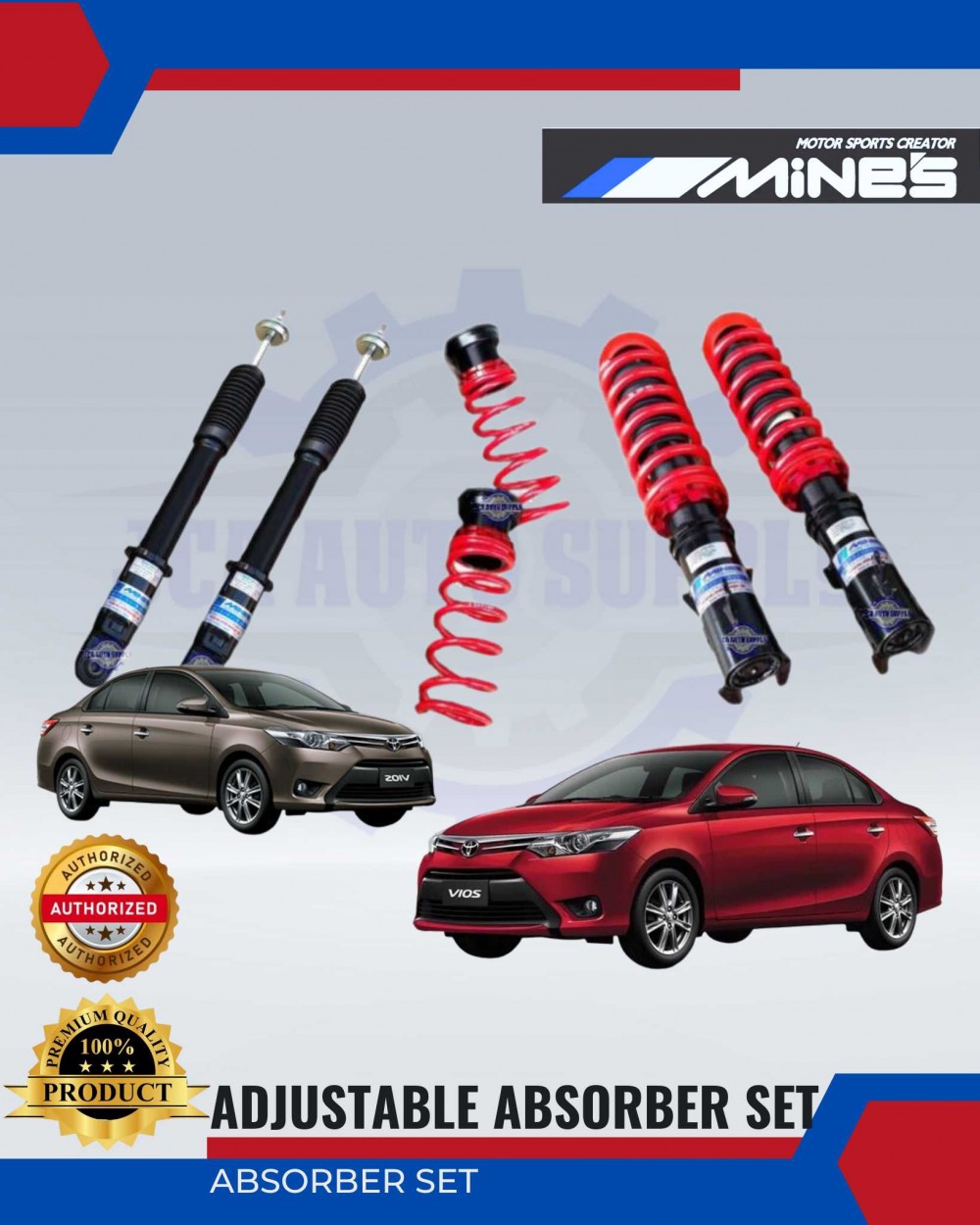 Adjustable Absorber-High Low Body Shift-Toyota Vios (2013+)-MINES ...