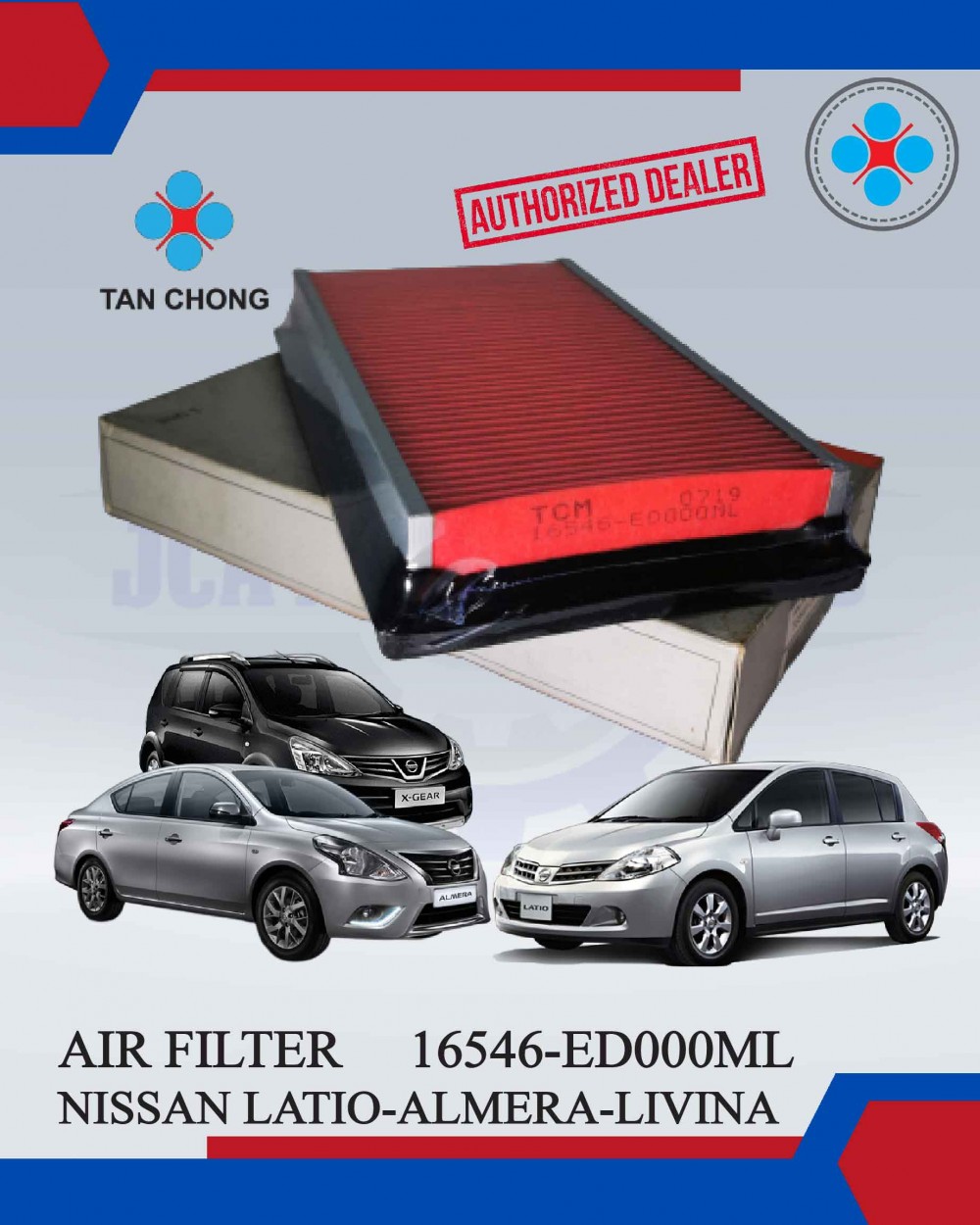 Air Filter-Nissan Latio-Almera-Grand Livina X-Fear-Sylphy (G11)-Nv200 ...