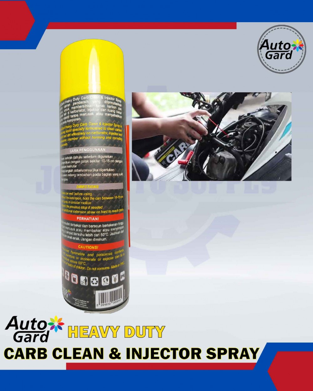 Autogard Heavy Duty Carb Clean&Injector Spray (500ml) | JCA AUTO SUPPLY