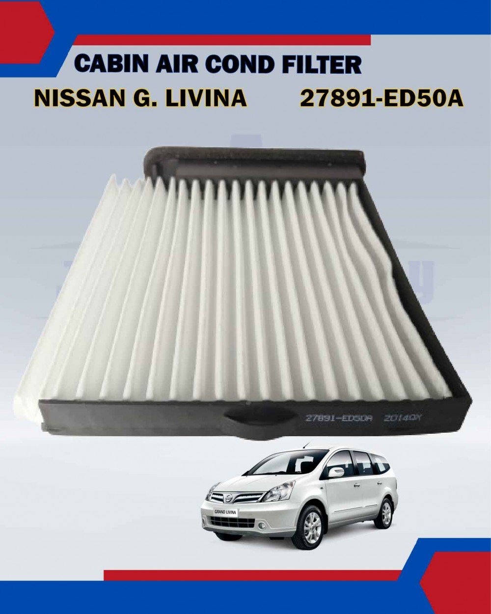Cabin Air Cond Filter-Nissan Grand Livina-Sylphy-Latio-NV200-27891 ...