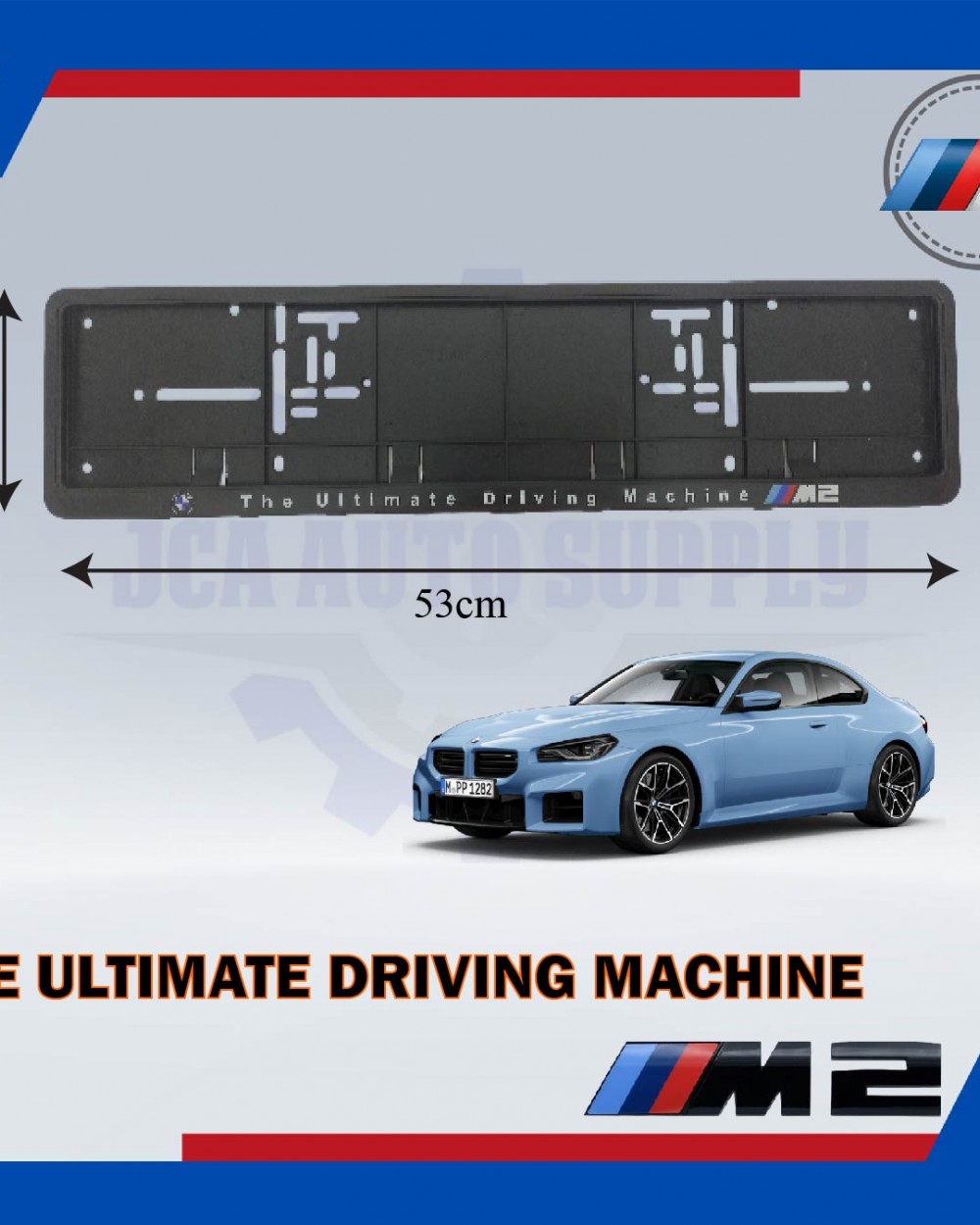 THE ULTIMATE DRIVING MACHINE M2 - CAR NUMBER PLATE FRAME COVER BMW M2