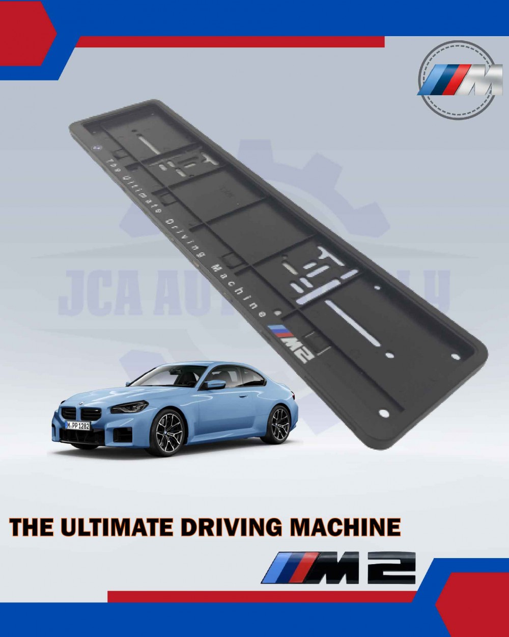 THE ULTIMATE DRIVING MACHINE M2 - CAR NUMBER PLATE FRAME COVER BMW M2