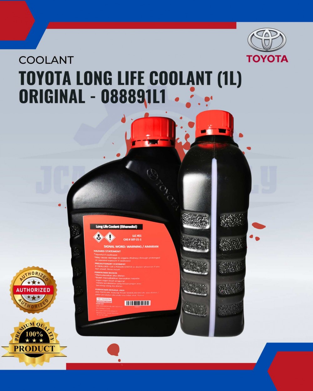 Toyota Long Life Coolant (1l) Original-088891L1 | JCA AUTO SUPPLY