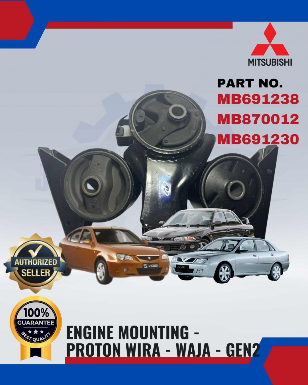 Engine Mounting-Mitsubishi-Wira-Waja-Gen2-Auto-Manual-CO-MB691238 | JCA ...