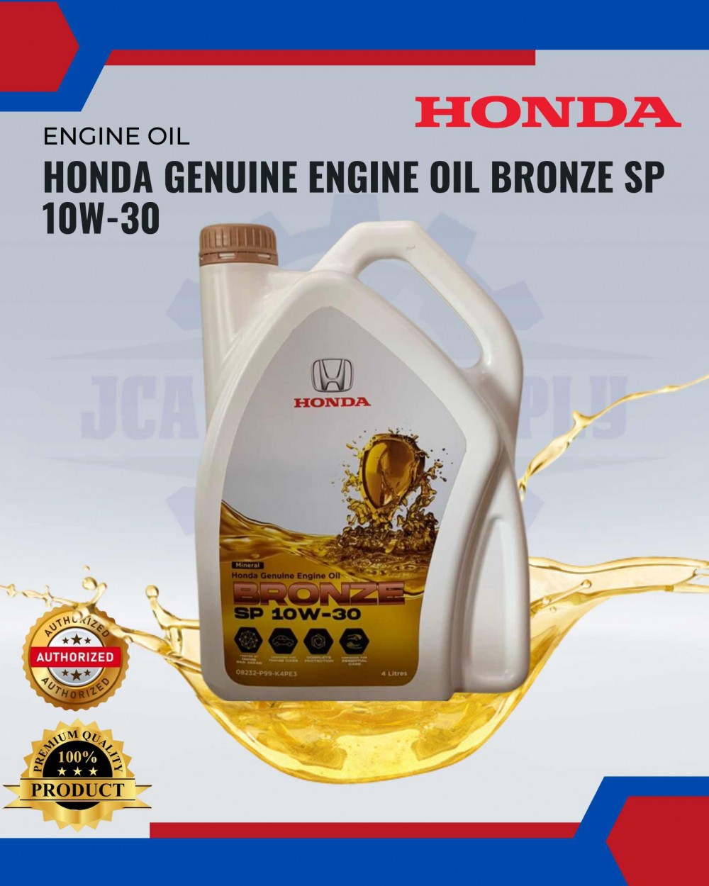 Honda Genuine Engine Oil Bronze Sp 10w-30 (4 Litter) | JCA AUTO SUPPLY