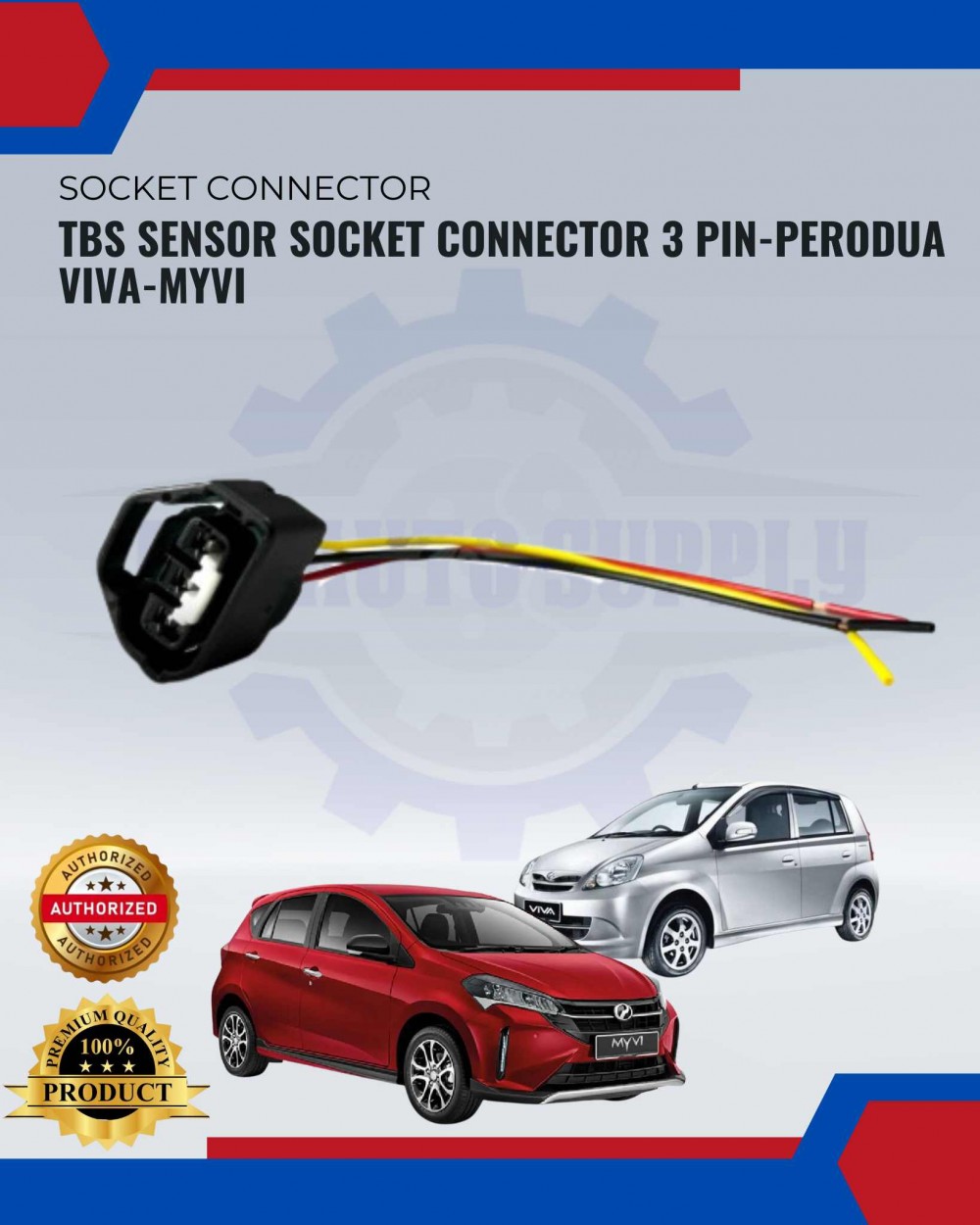 TBS Sensor Socket Connector 3 PIN-Perodua Viva-Myvi | JCA AUTO SUPPLY