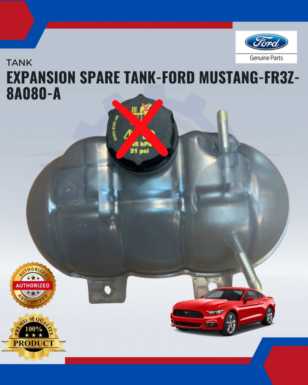 EXPANSION SPARE TANK-FORD MUSTANG-FR3Z-8A080-A | JCA AUTO SUPPLY