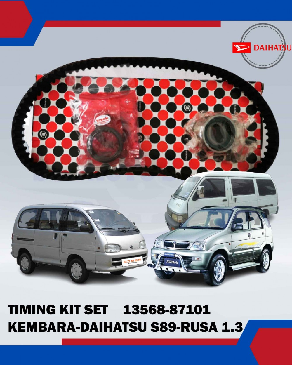 Timing Belt Kit Set-Perodua Kembara-Daihatsu Hijet S89-Perodua Rusa 1.3 ...