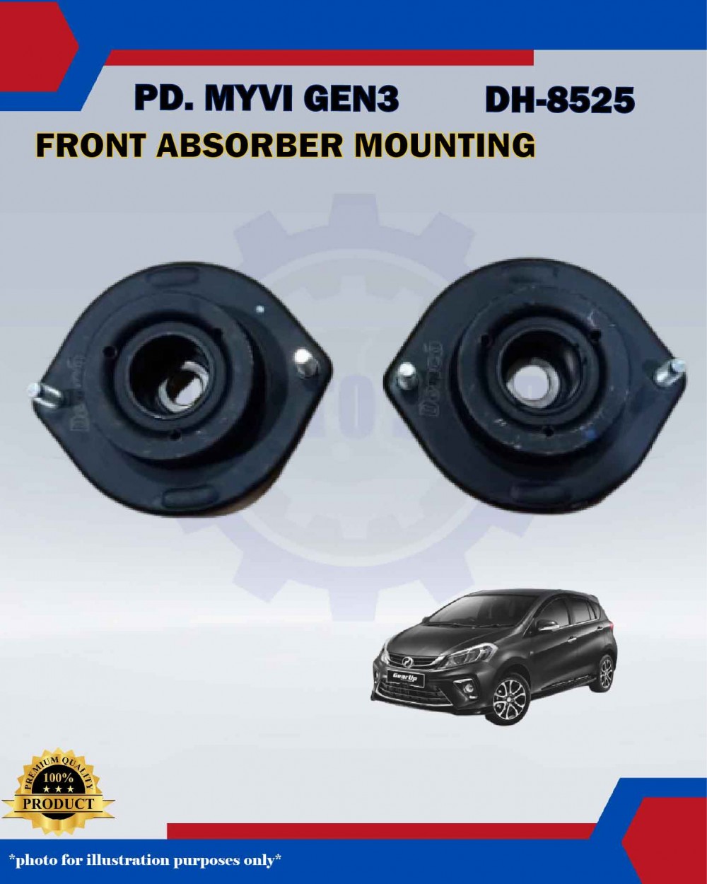 Front Absorber Mounting Set-Perodua Myvi Gen3-DH-8525