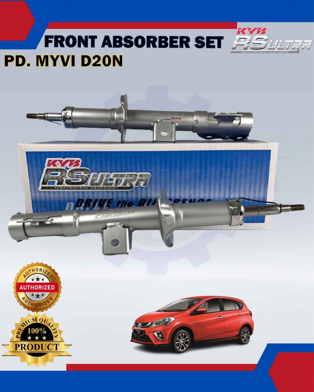 Perodua Myvi Gen3 D20N Front Absorber Set-KYB RS ULTRA-332HD18-332HD19 ...