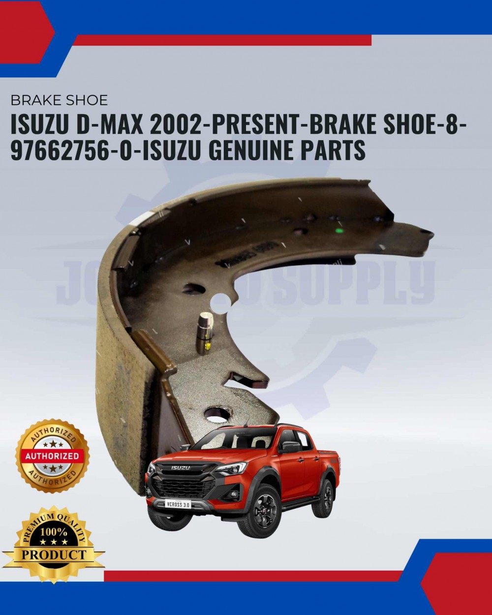 Isuzu D-Max 2002-Present-Brake Shoe-8-97662756-0-Isuzu Genuine Parts ...