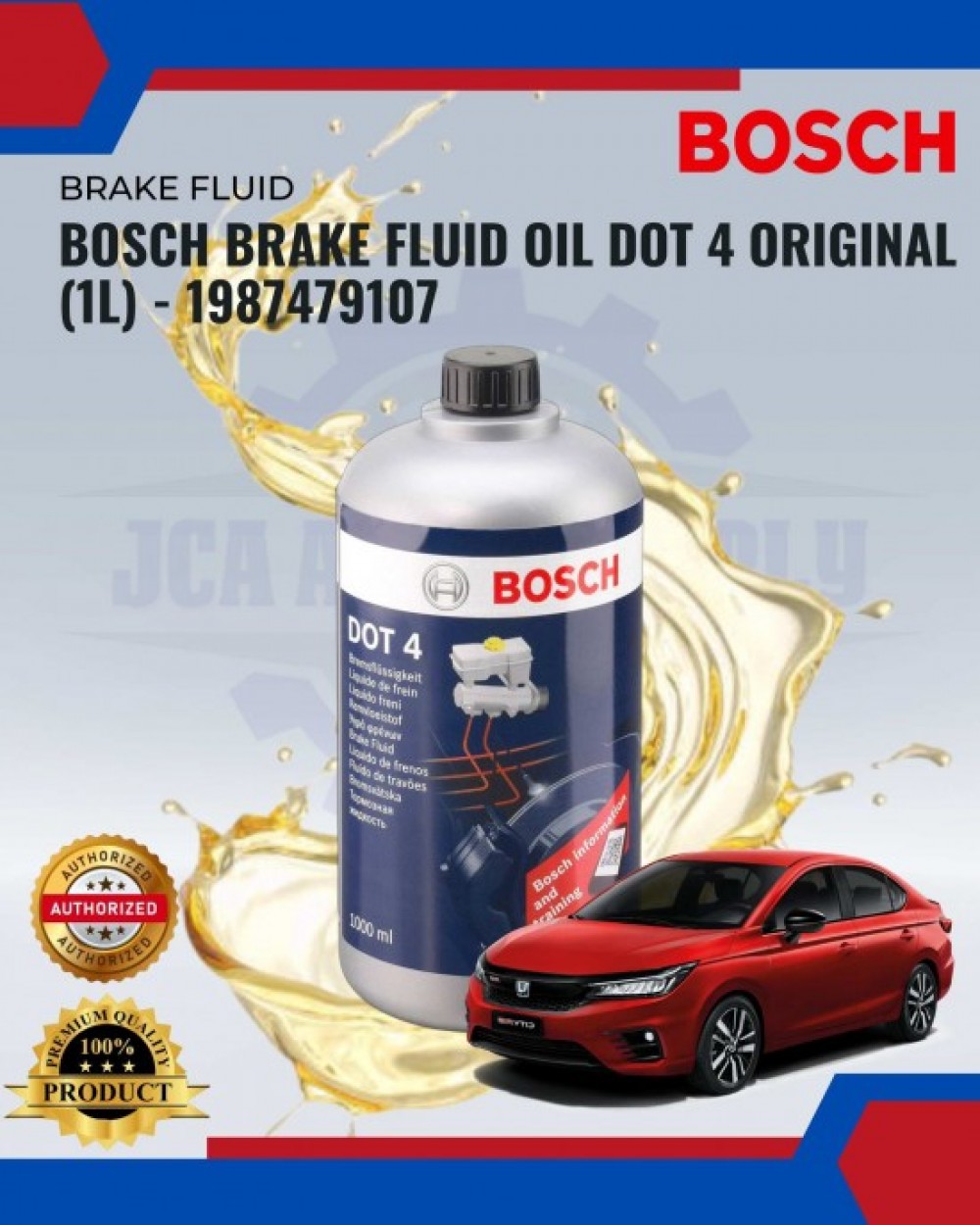 Bosch Brake Fluid Oil Dot 4 Original (1l)-1987479107 | JCA AUTO SUPPLY