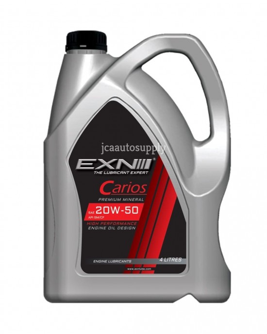 EXN-CARIOS-SAE 20W-50 API SM - MINERAL - 4LITRES | EXN | JCA AUTO SUPPLY