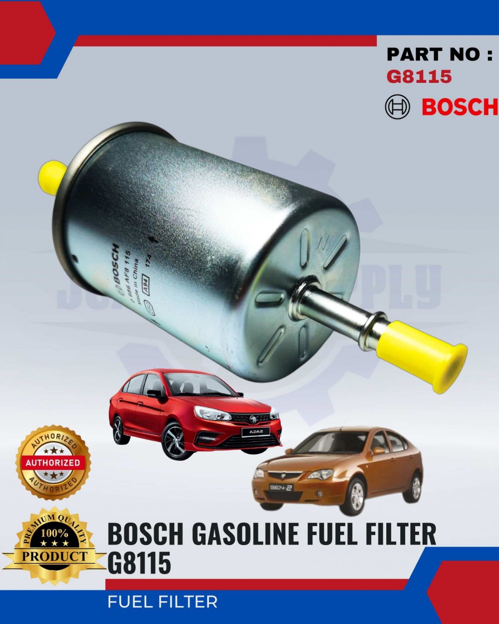 Gasoline Fuel Filter - Proton Waja-Gen2-Savvy-Satria-Blm-BOSCH-G8115 ...