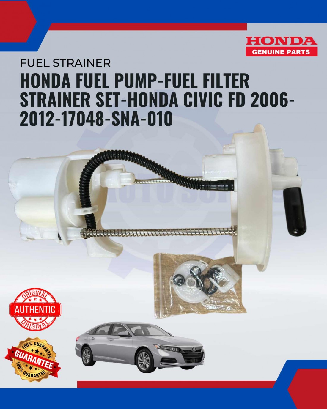 HONDA Fuel Filter Strainer Set ORIGINAL - Honda Civic FD 2006-2012 ...