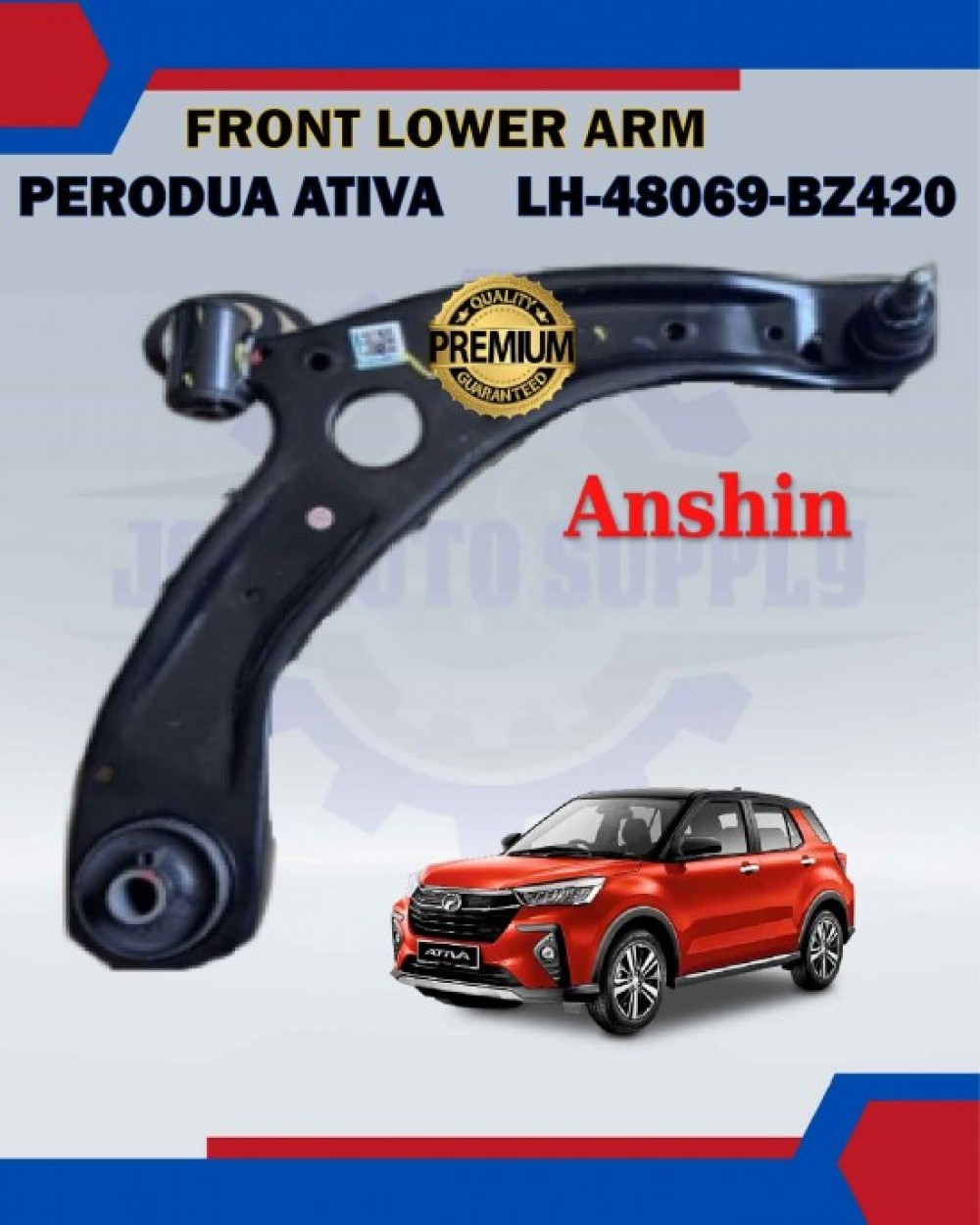 Perodua Ativa Front Lower Arm-Left-Right-Anshin-48068-BZ420-48069-BZ420 ...