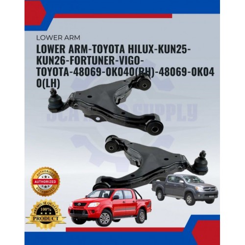 Toyota Hilux Vigo KUN25 KUN26 KUN50-Fortuner TGN51-Front Lower Arm-Left ...