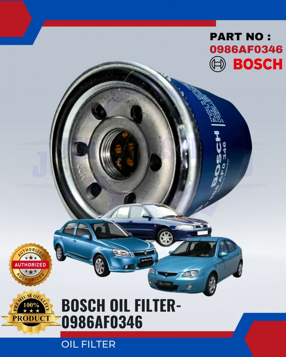 Oil Filter-Proton Wira 1.5-1.6-Gen2-Saga Blm-BOSCH-0986AF0346 | JCA ...