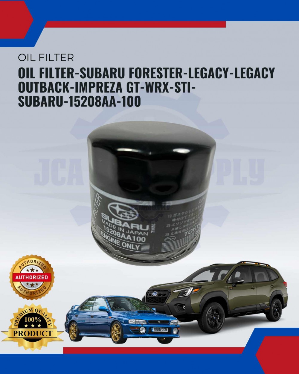 Oil Filter-Subaru Forester-Legacy-Legacy Outback-Impreza Gt-Wrx-Sti ...