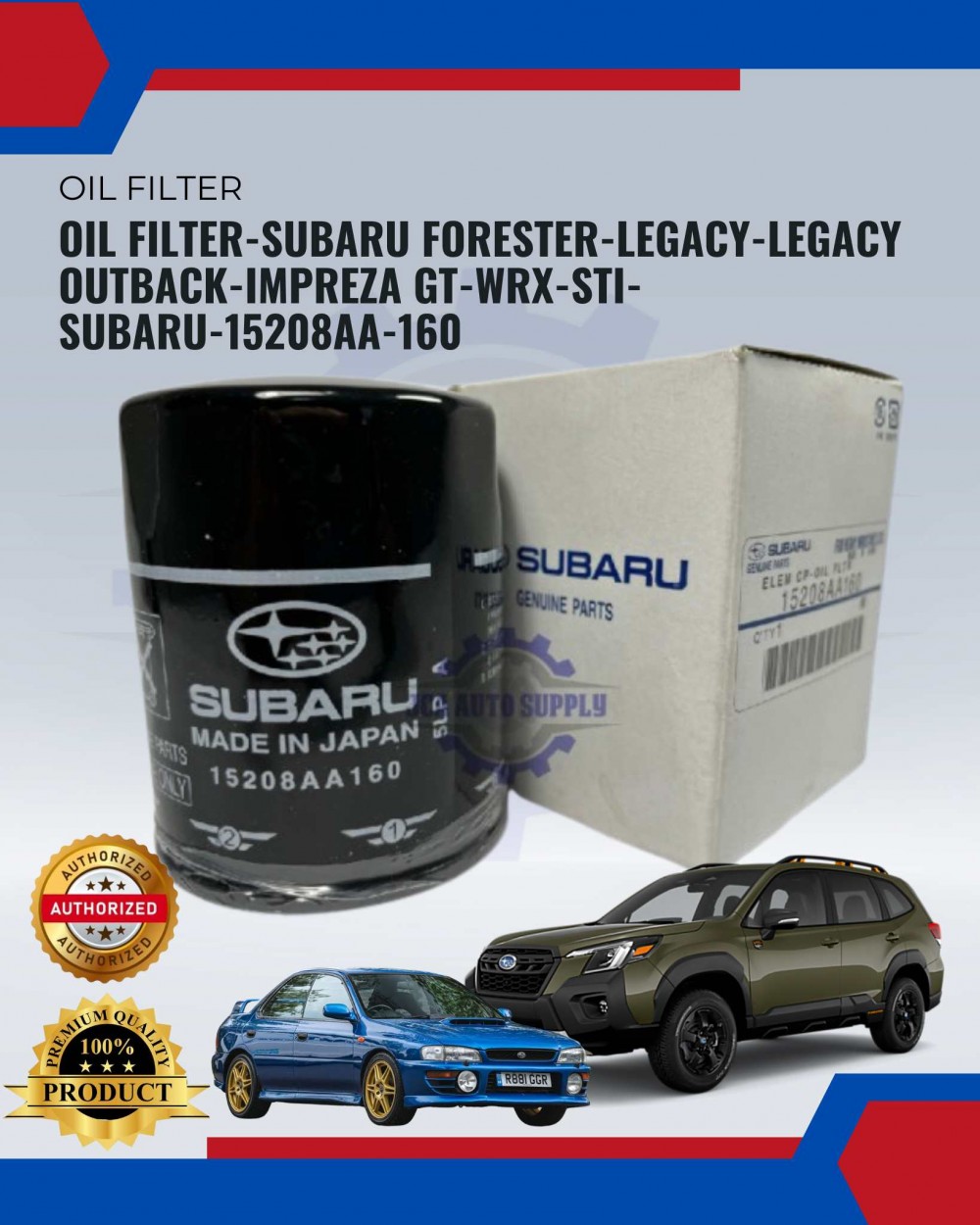 Oil Filter-Subaru Forester-Legacy-Legacy Outback-Impreza Gt-Wrx-Sti ...