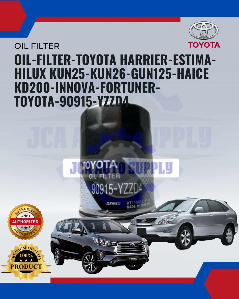Oil Filter Toyota Harrier-Estima-Hilux KUN25-KUN26-GUN125-Haice KD200 ...