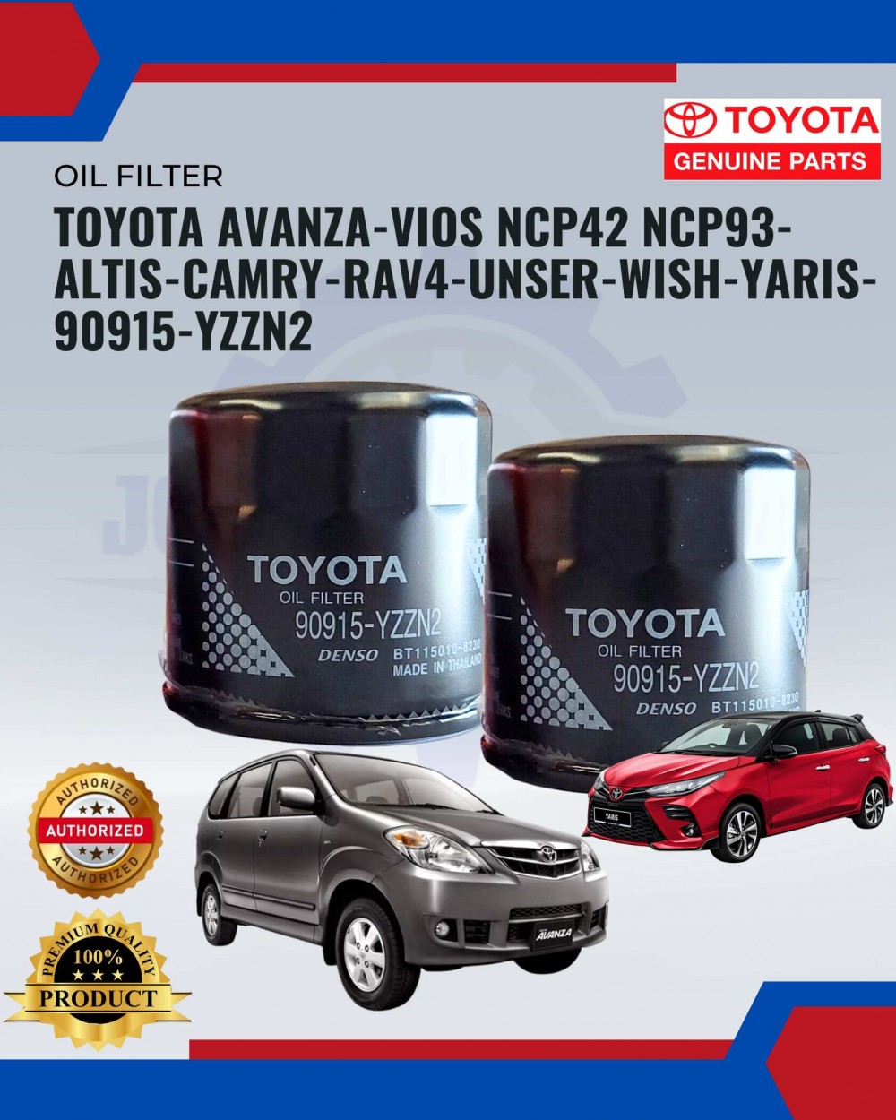 Oil Filter-Toyota Avanza-Vios-NCP42-NCp93-Altis-Camry-Rav4-Unser-Wish ...