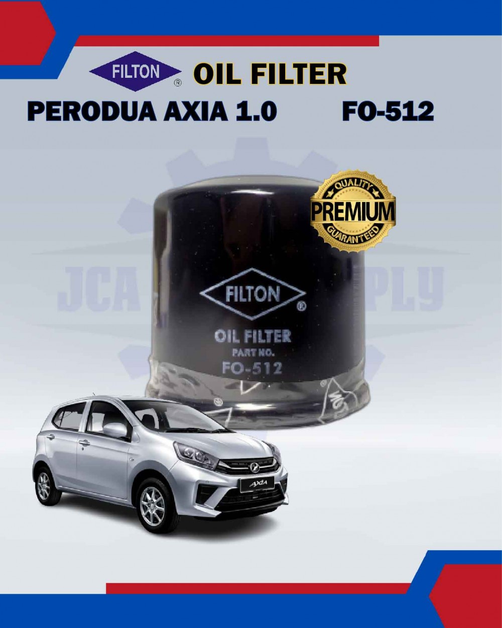 Oil Filter-Filton-Perodua Axia 1.0, Aruz, Bezza. Myvi, Ativa-FO-512 ...
