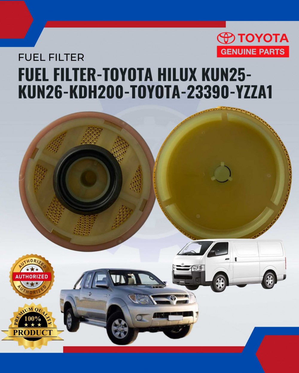 Fuel Filter-Toyota Hilux Kun25-Kun26-Kdh200-Toyota-23390-YZZA1 | JCA ...