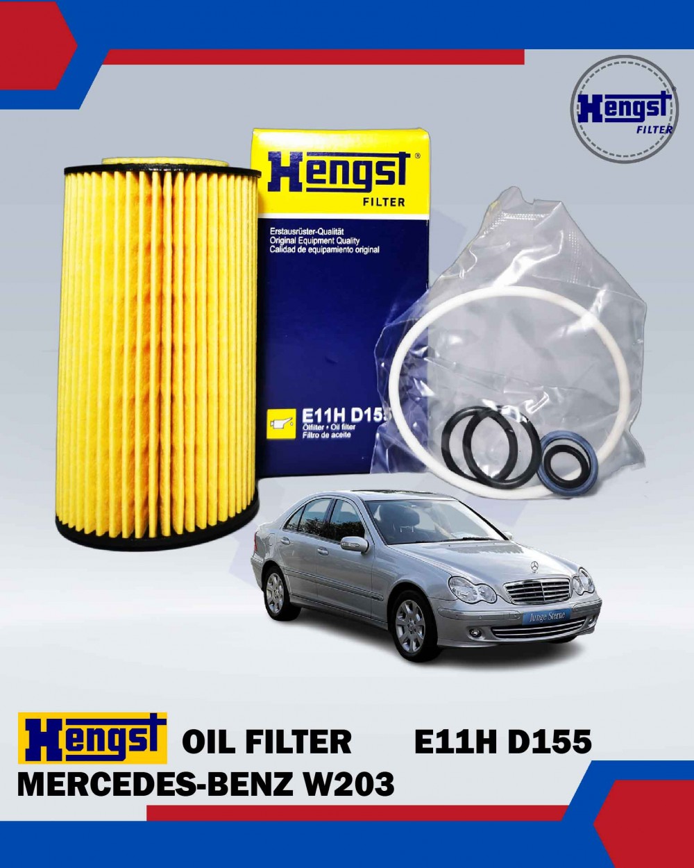 Oil Filter-Mercedes-Benz W203-W210-W211-C240-C320-E240-E280-M112-M113 ...