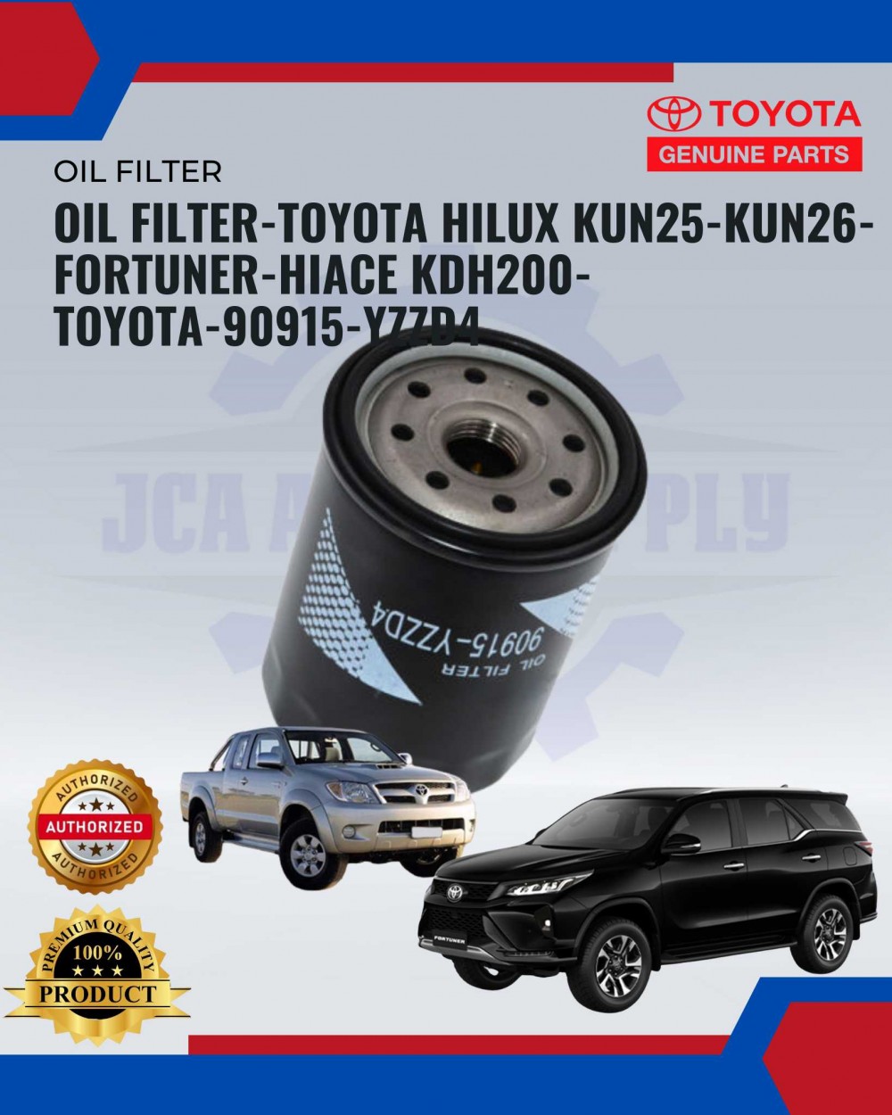 Oil Filter-Toyota Hilux Kun25-Kun26-Fortuner-Hiace Kdh200-Toyota-90915 ...