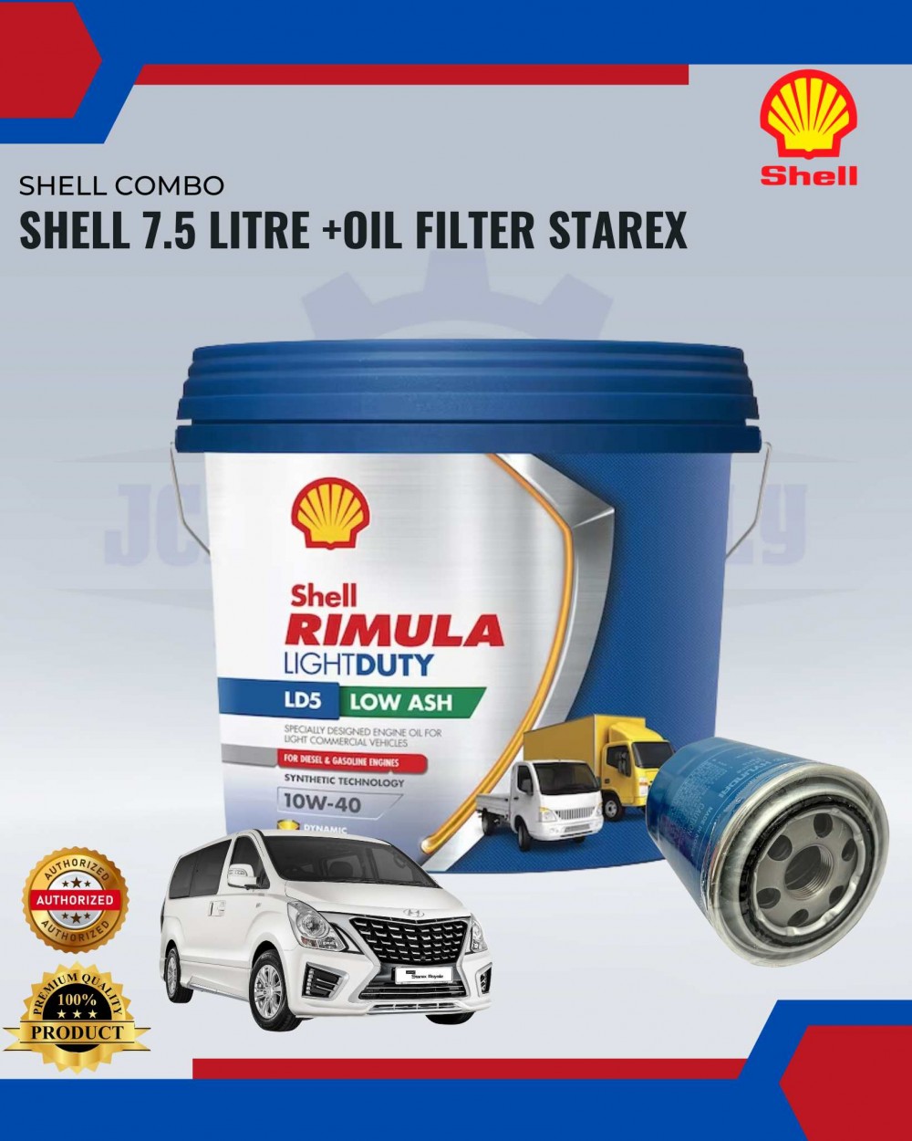Shell Combo-Shell 7.5 Litre +Oil Filter Starex | JCA AUTO SUPPLY
