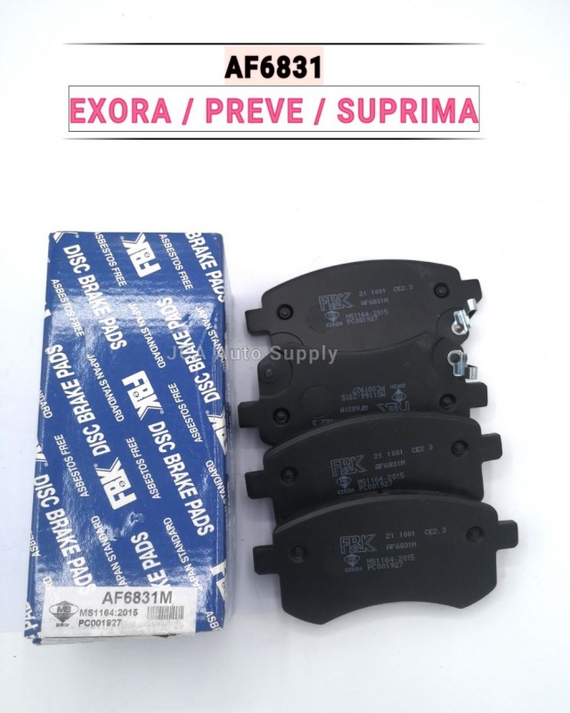 FBK Front Disk Brake Pad - PROTON EXORA MPV 1.6-PREVE 1.6-SUPRIMA- AF6831M