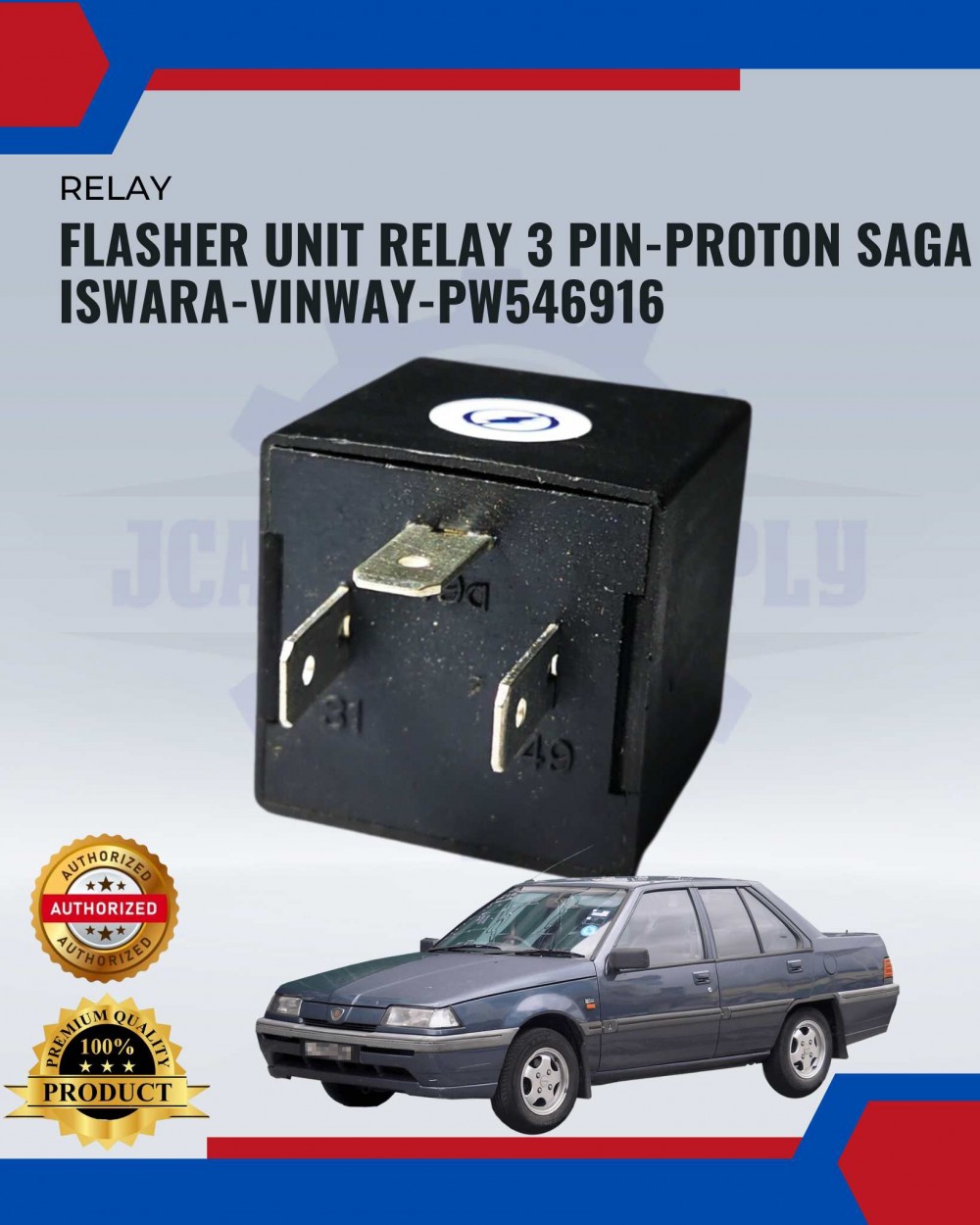 Flasher Unit Relay 3 Pin-Proton Saga Iswara-VINWAY-PW546916 | JCA AUTO ...