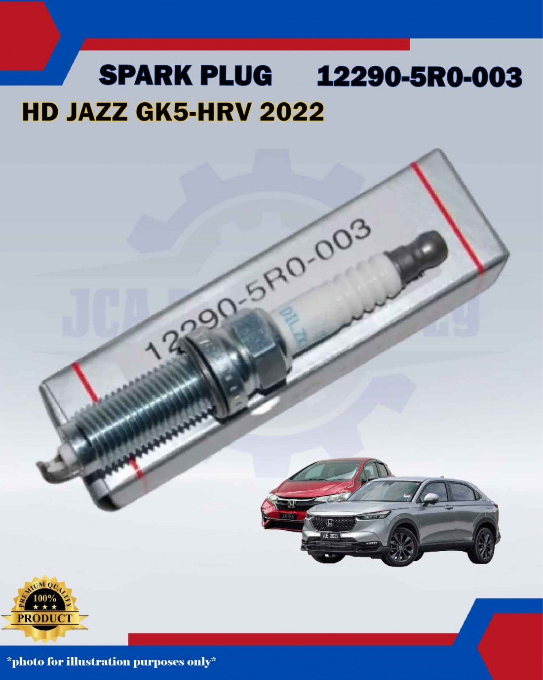 Honda Double Iridium Spark Plug-Honda Jazz GK5-HRV 2022-CRZ-12290-5R0 ...