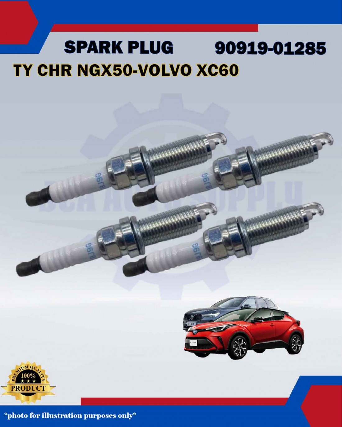 Toyota Double Iridium Spark Plug-Toyota CHR NGX50-Levin ZRE18-Volvo ...