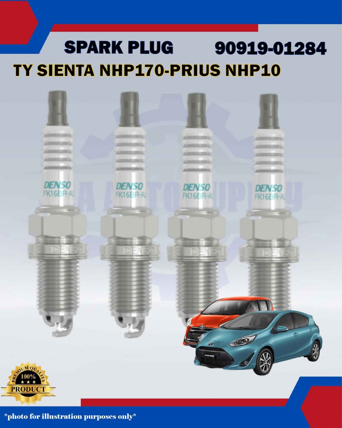 Toyota Double Iridium Spark Plug-Toyota Sienta NHP170-Prius NHP10 ...