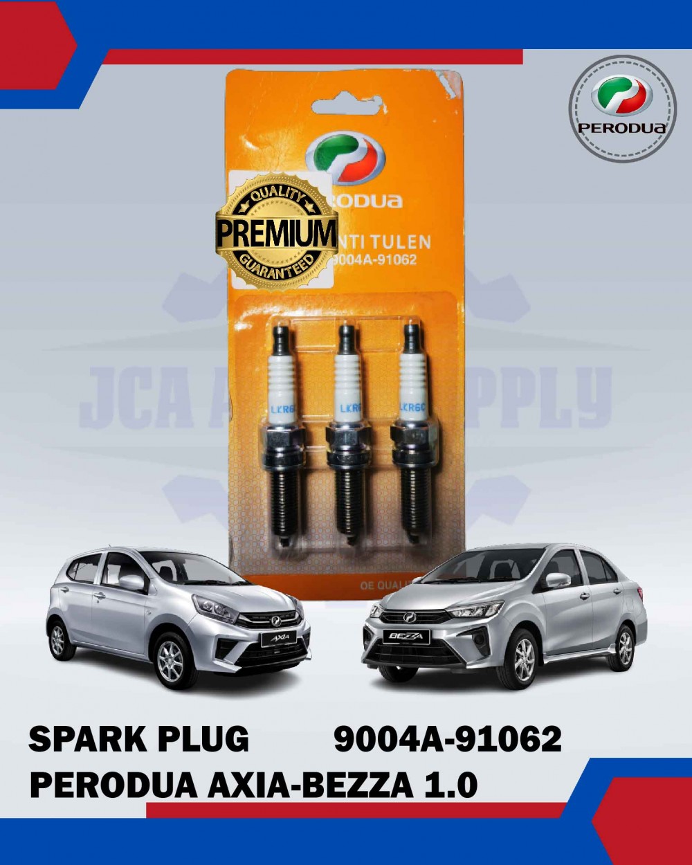 Spark Plug Set (3pcs)-Perodua Axia-Bezza 1.0-PERODUA ORIGINAL-9004A ...