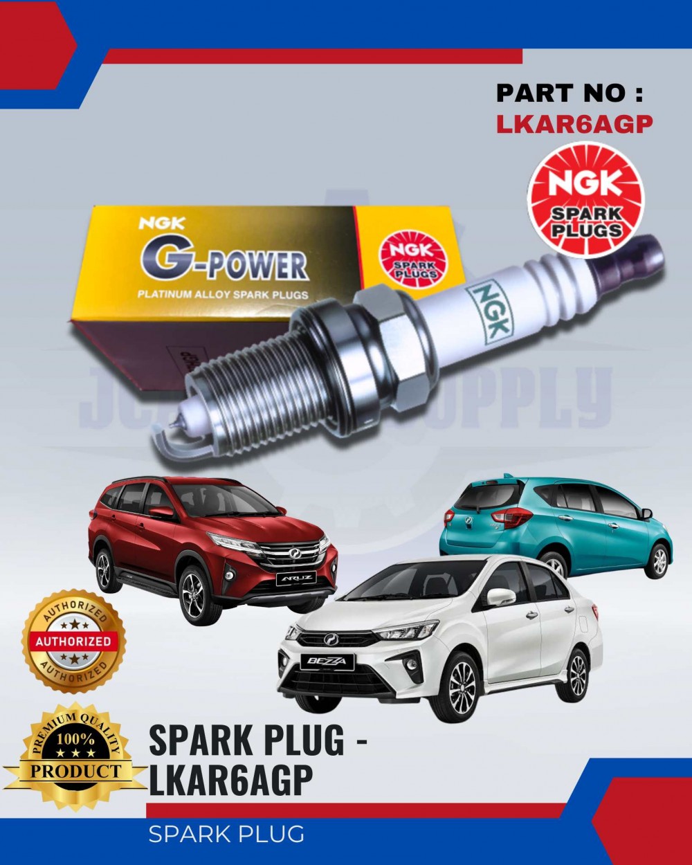 Spark Plug-Perodua Aruz-Myvi-Gen-Bezza-Toyota-Yaris-Vios-NGK G-POWER ...