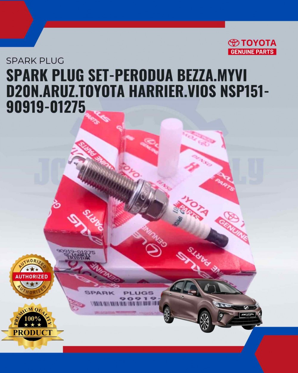 Spark Plug Set-Perodua Bezza. Myvi D20N. Aruz. Toyota Harrier. Vios ...