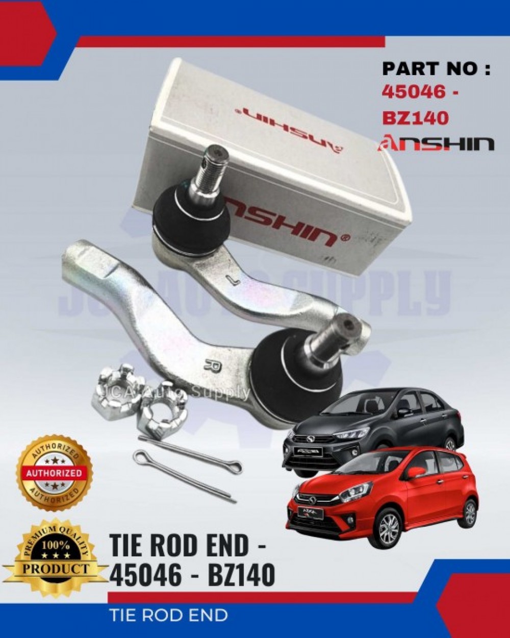 Tie Rod End- Perodua Axia-Bezza 1.0 -45046-BZ140 | JCA AUTO SUPPLY