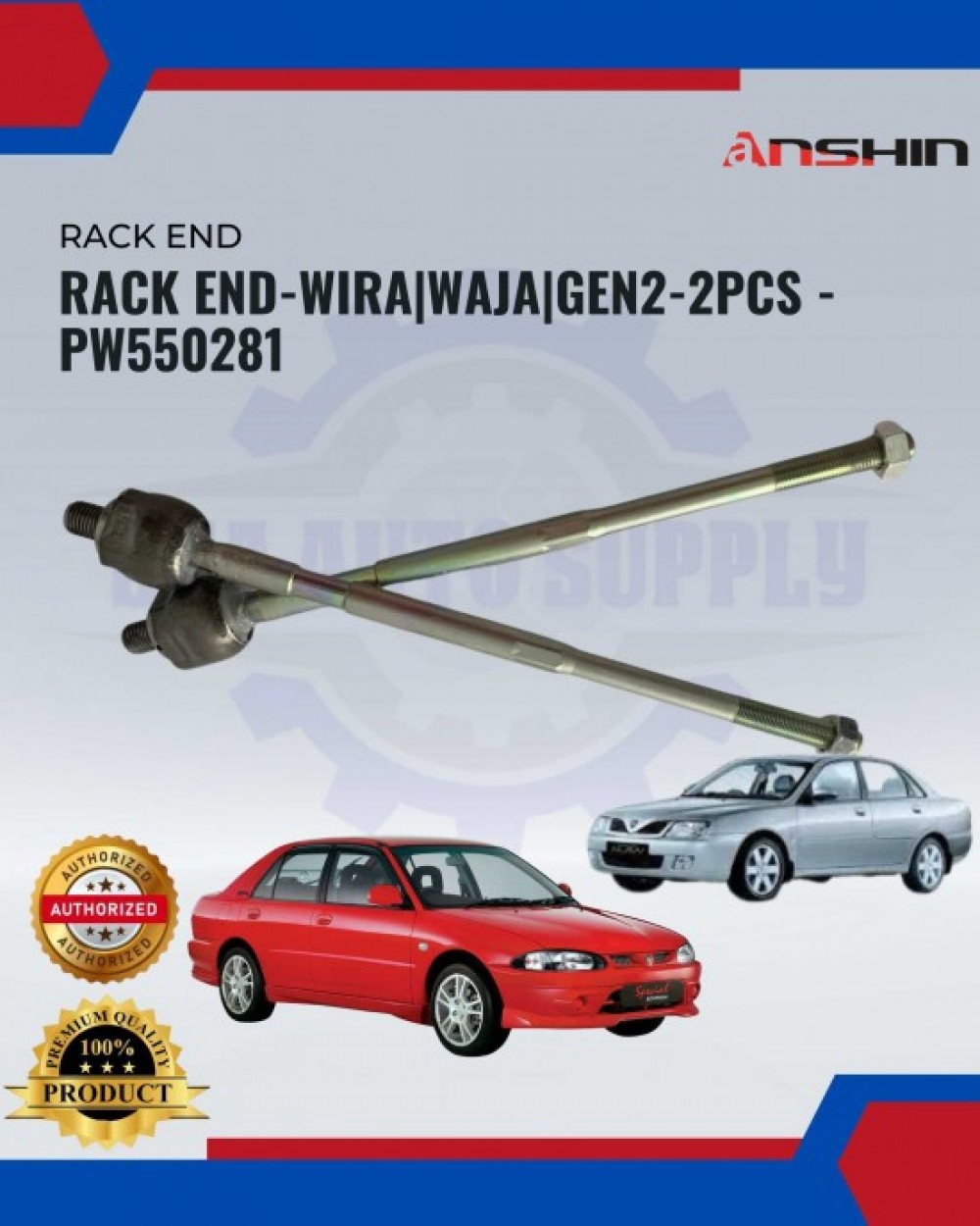 Proton Wira Waja Gen2 Steering Rack End Set-Anshin-PW550281 | ANSHIN ...