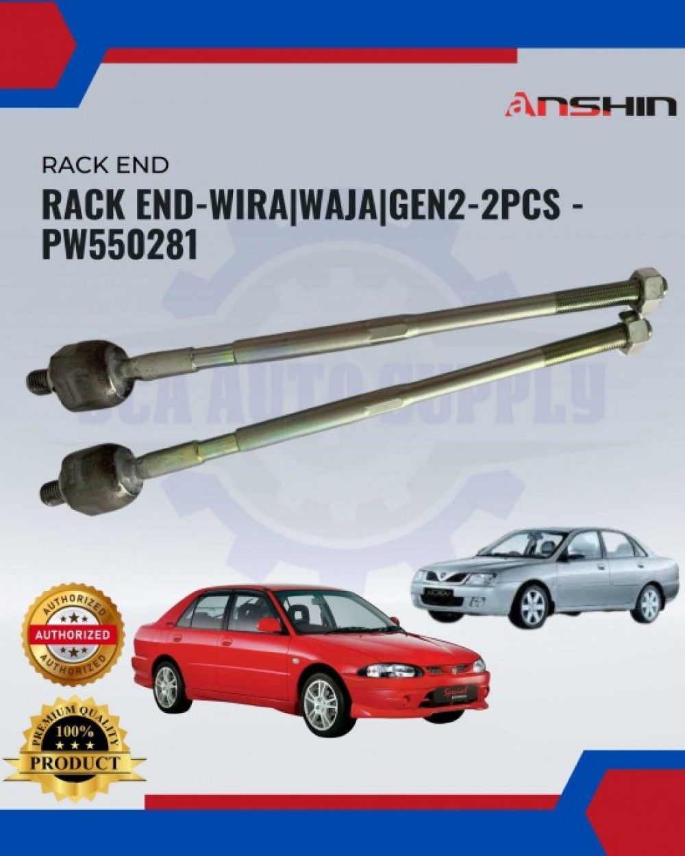 Proton Wira Waja Gen2 Steering Rack End Set-Anshin-PW550281 | ANSHIN ...