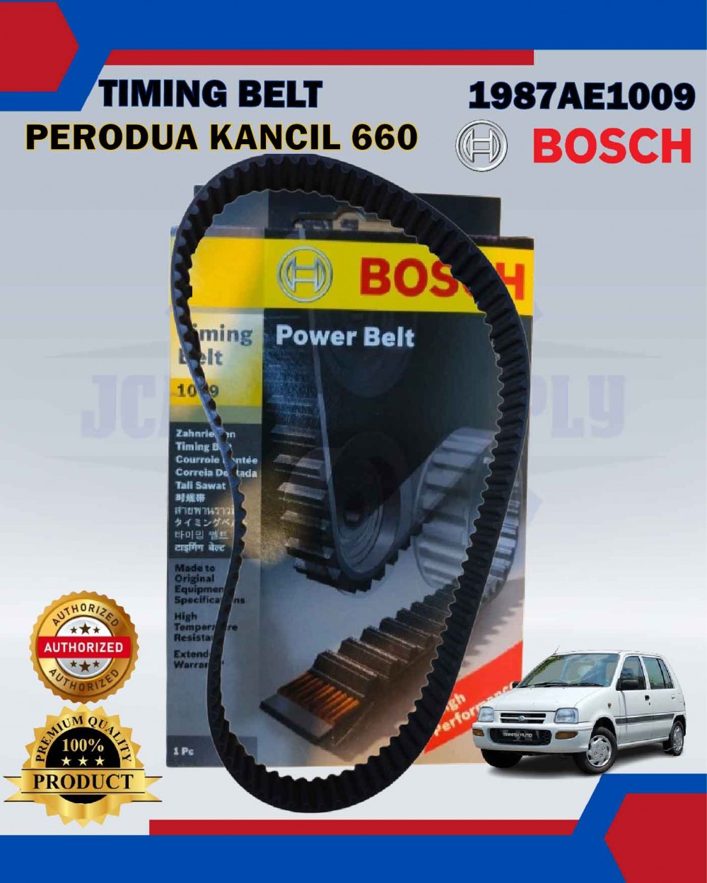 Timing Belt-Perodua Kancil 660 (100K)-BOSCH-1987AE1009 | JCA AUTO SUPPLY